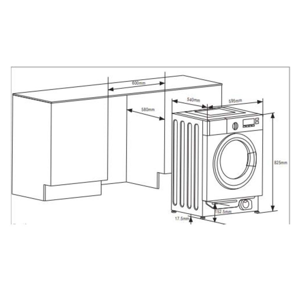 CDA CI327 Integrated Washing Machine | 1400 Spin & 7Kg Load