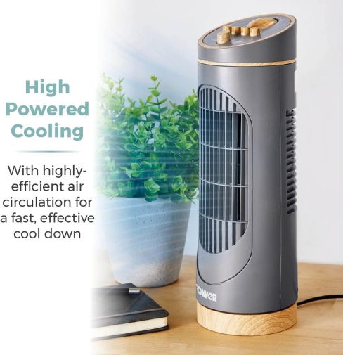 Tower T628000 Scandi Tower Fan With 2-Hour Timer, 3 Speeds, Automatic ...