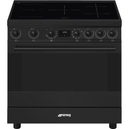 Smeg C9IMN2 90cm Classic Matte Black Single Cavity Cooker with ...