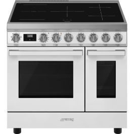 Smeg CPF92IMWH 90Cm Portofino Electric Induction Range Cooker White at ...