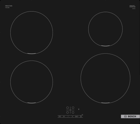Bosch PUE611BB5B (A) 60Cm 4 Zone Induction Hob With Touch Control ...